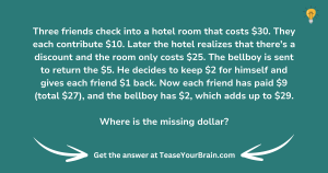 The Missing Dollar - Tease Your Brain