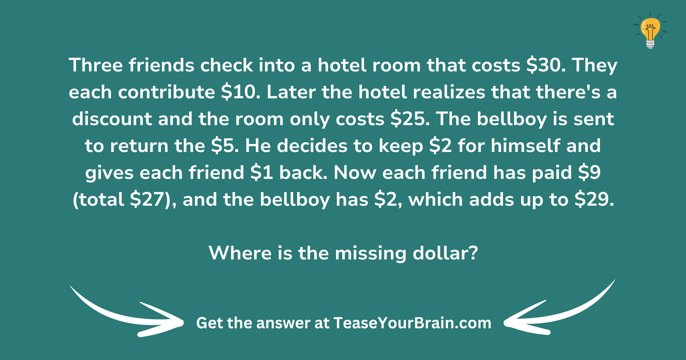 The Missing Dollar - Tease Your Brain