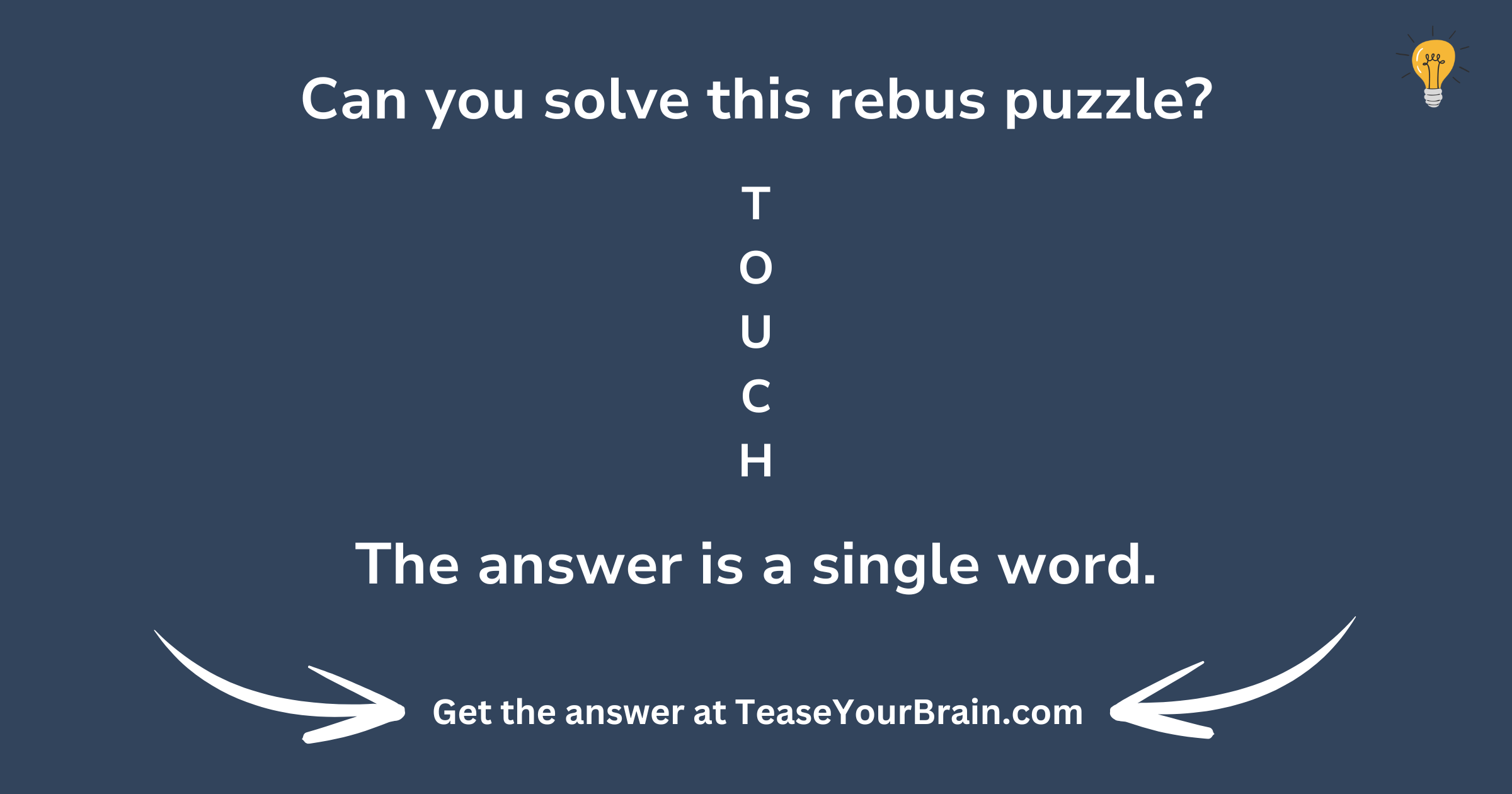 Touch Rebus Puzzle - Tease Your Brain