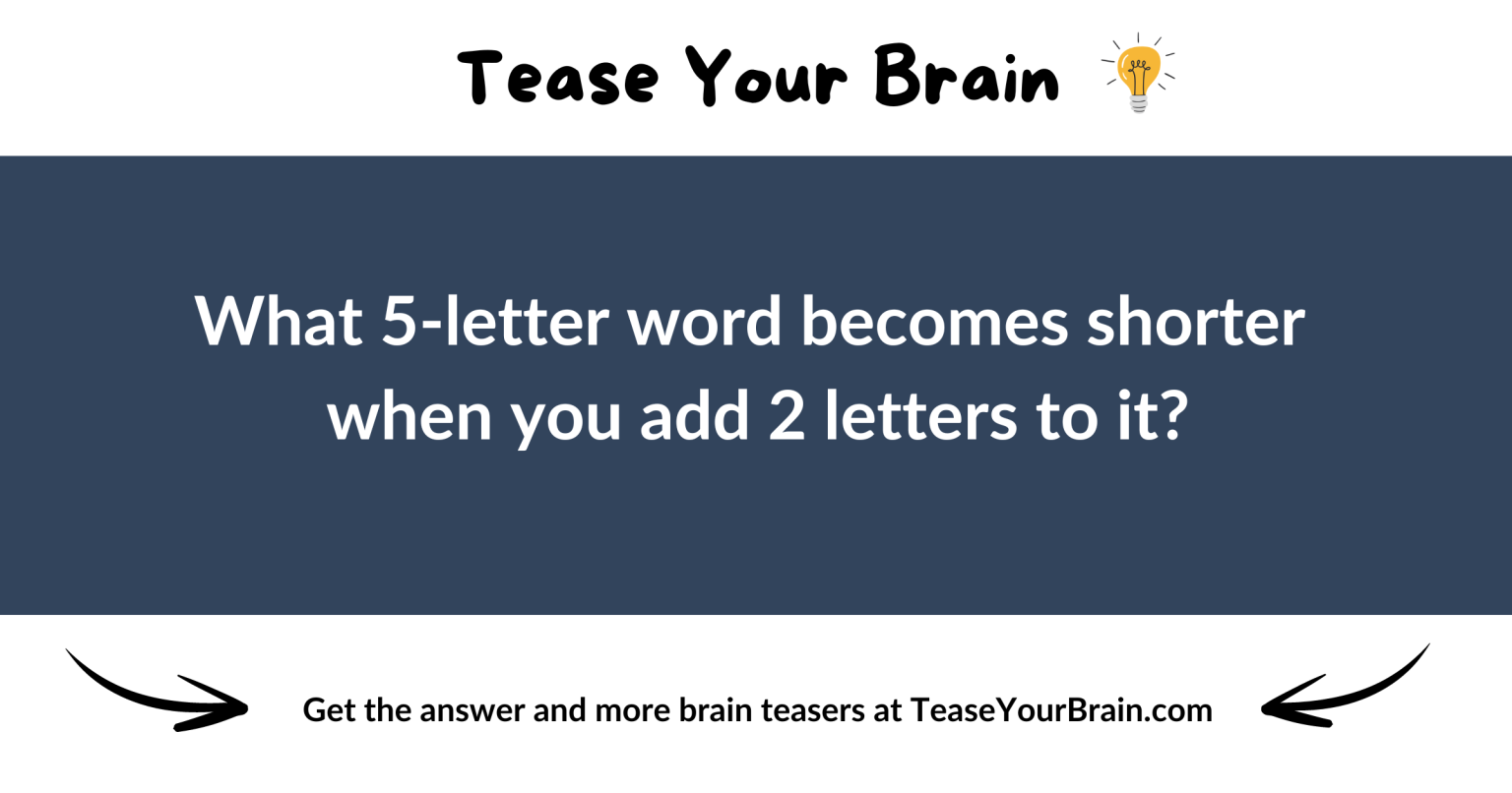 5 Letter Word Riddle - Tease Your Brain
