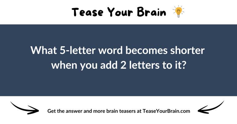 5 Letter Word Riddle - Tease Your Brain