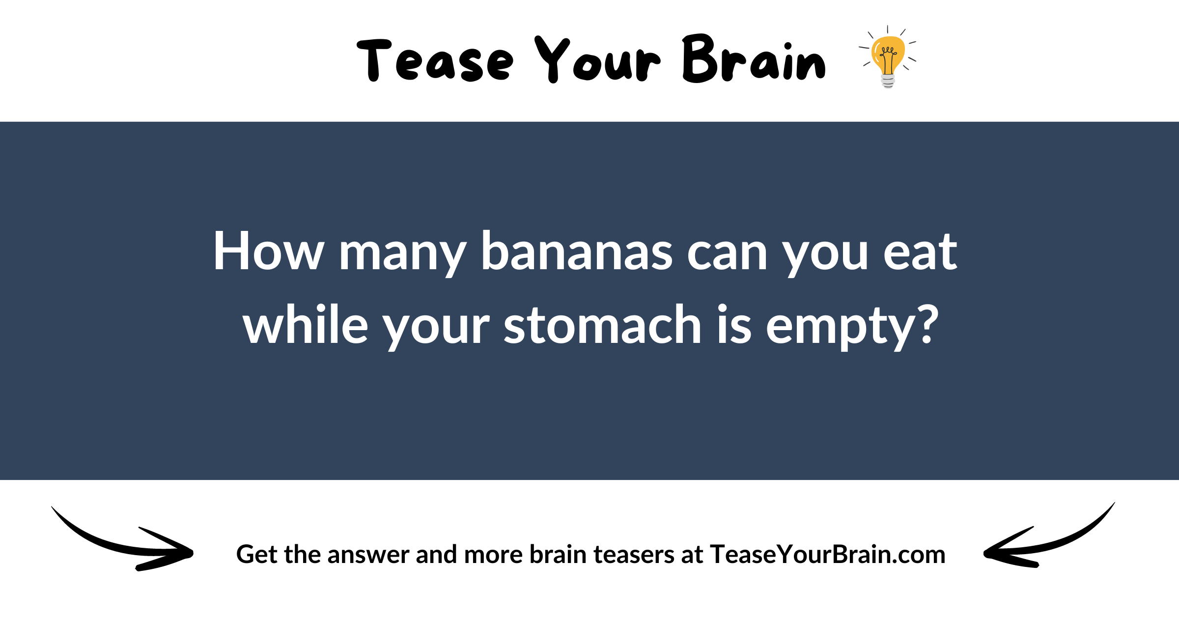 Eating Bananas Riddle - Tease Your Brain