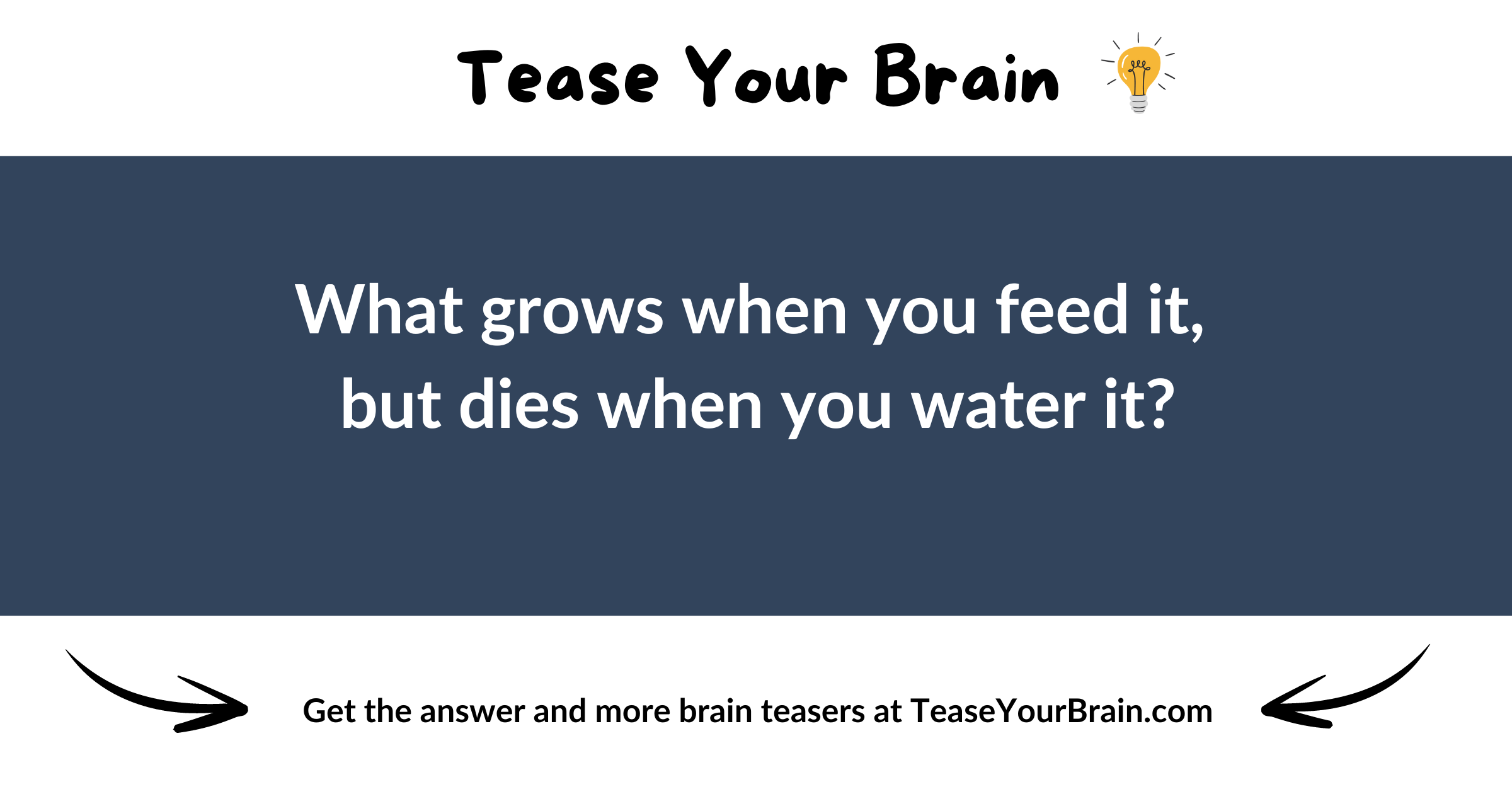 Grows When Feeding Riddle - Tease Your Brain