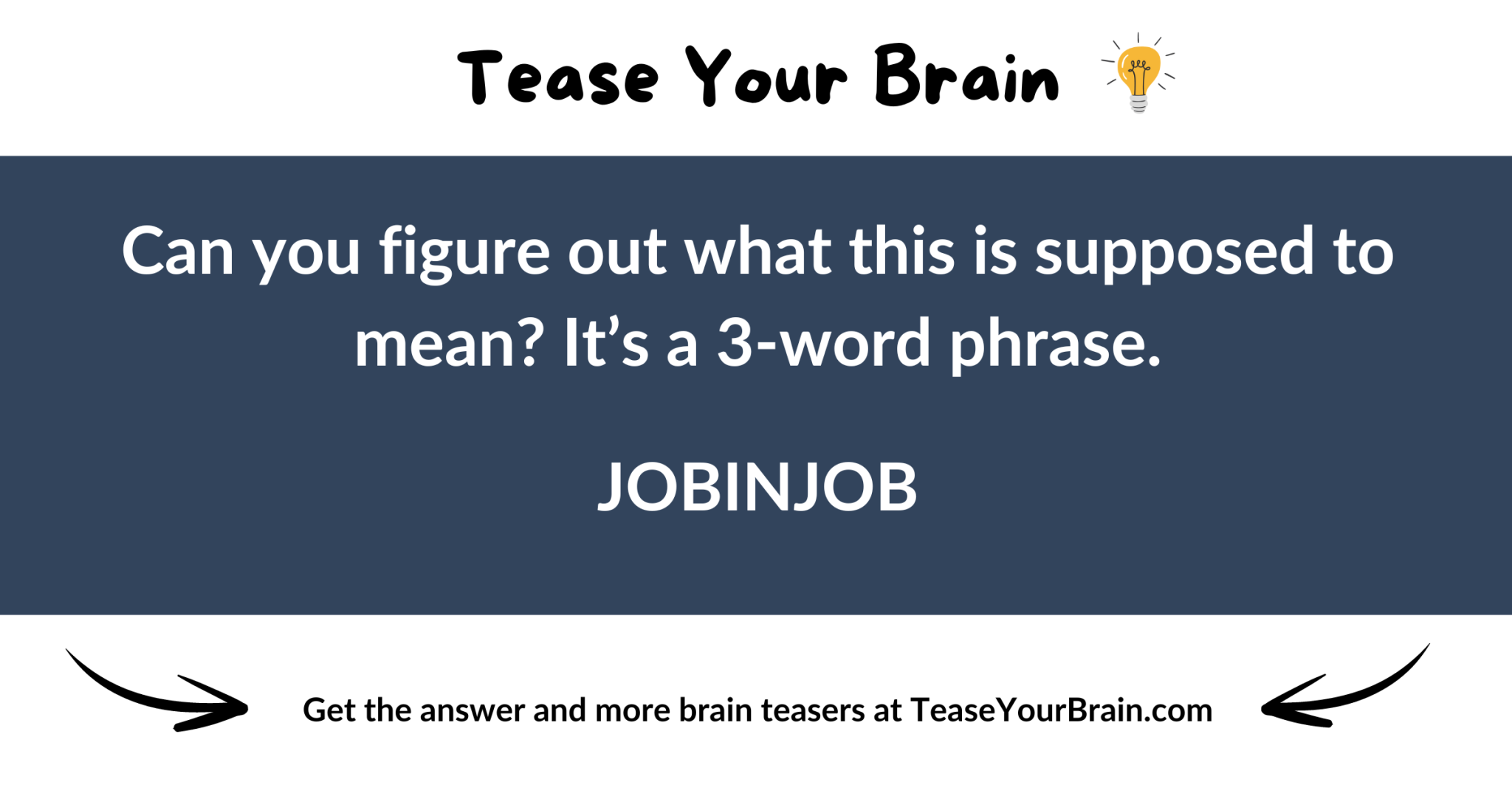 JobInJob Rebus Puzzle - Tease Your Brain