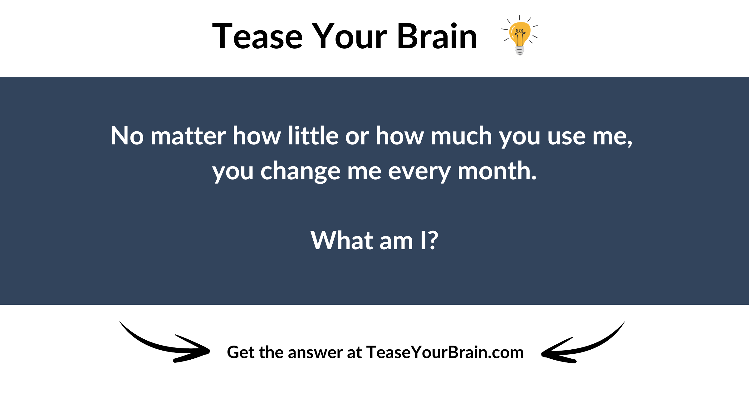 Monthly Change - Tease Your Brain
