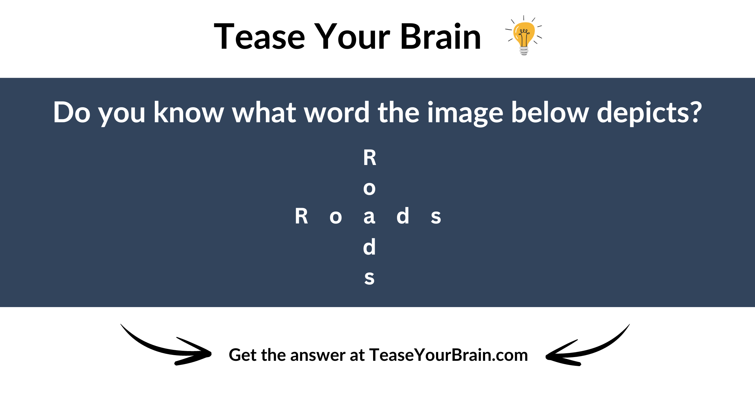 Roads Rebus Puzzle - Tease Your Brain
