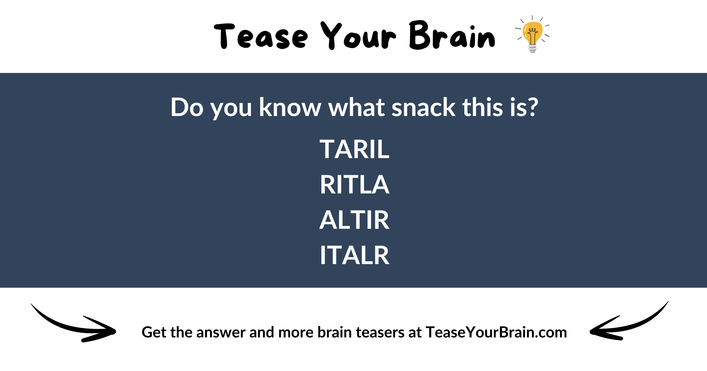 Snack Rebus Puzzle - Tease Your Brain