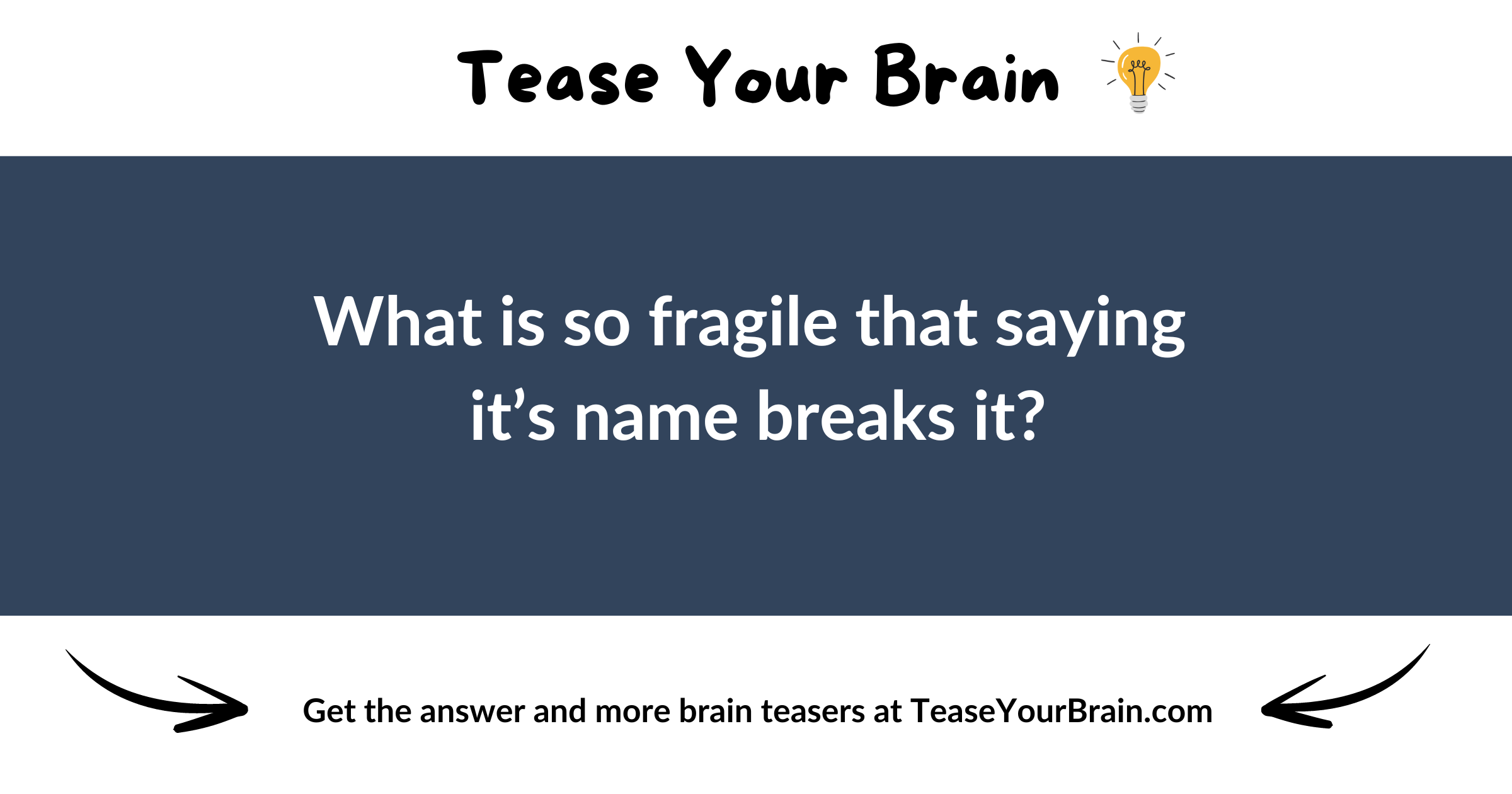 So Fragile Riddle - Tease Your Brain