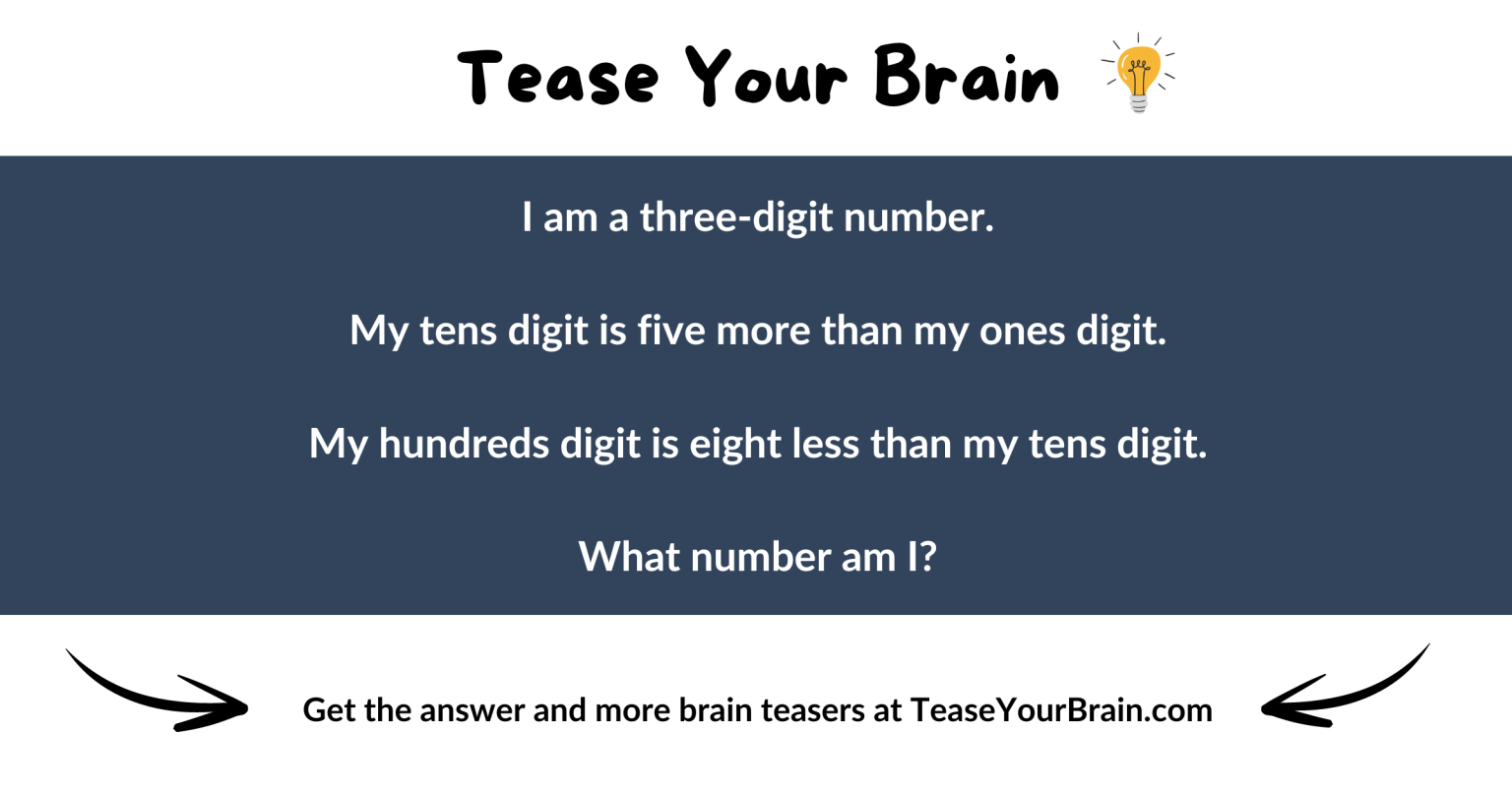 The Three Digit Number Math Puzzle - Tease Your Brain