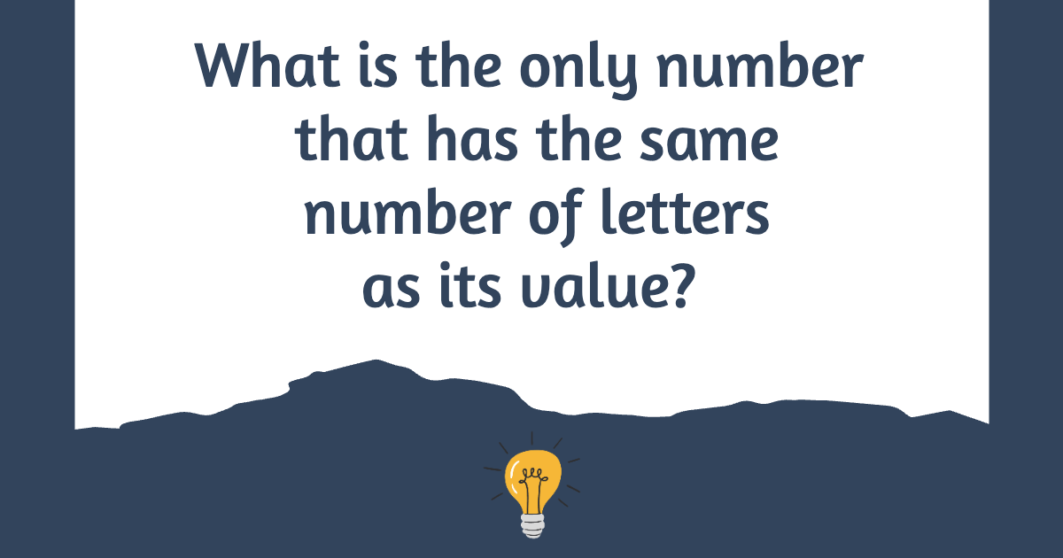 Number with Same Number of Letters as Value - Language Puzzle